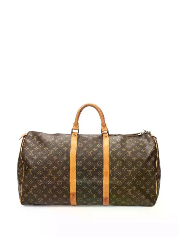 LOUIS VUITTON 1985 55 Keepall Monogram Holdall Bag - Brown