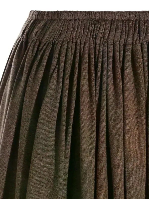 Max Mara Gathered Maxi Skirt - Brown