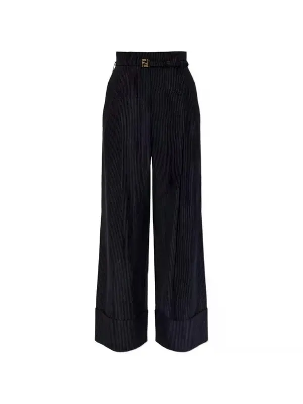 Fendi Pinstripe Trousers - Black