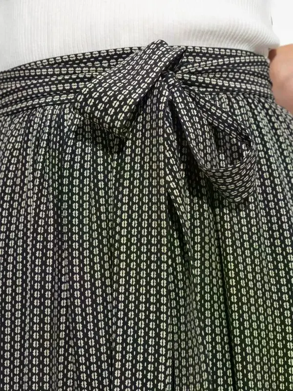 Chloé Geometric-print Tiered Midi Skirt