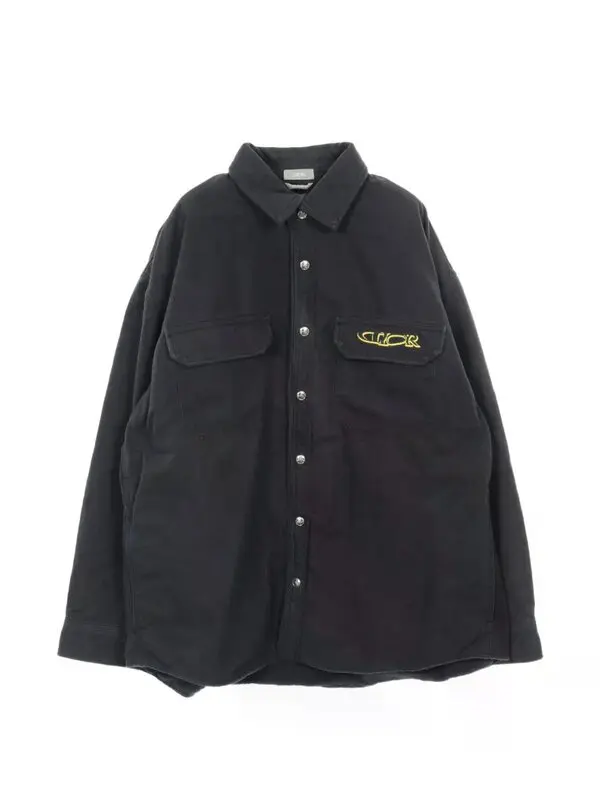 Dior 2020s Embroidered Overshirt - Blue