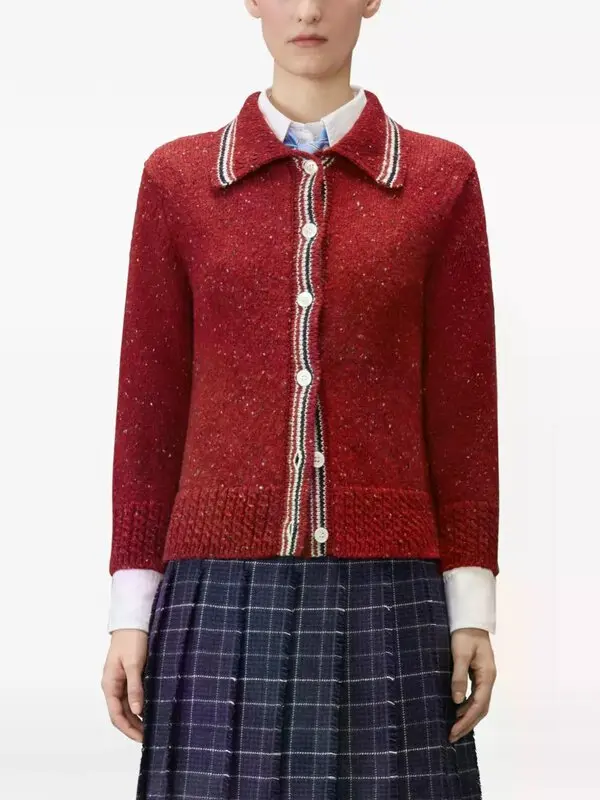 Thom Browne Hector Pointelle-knit Cardigan