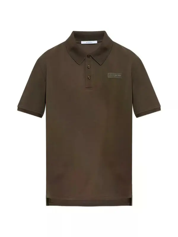 Givenchy Logo-patch Polo Shirt - Brown