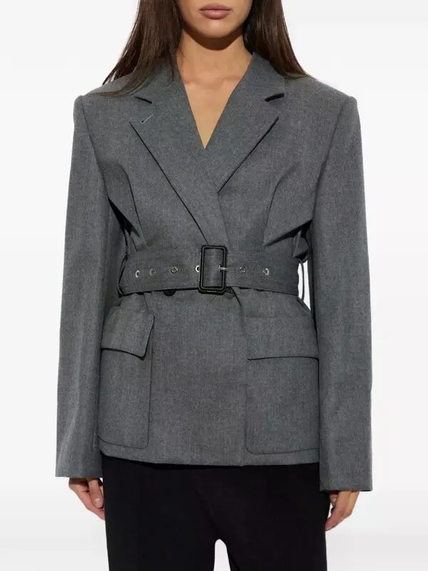 LANVIN Belted Virgin-wool Blazer