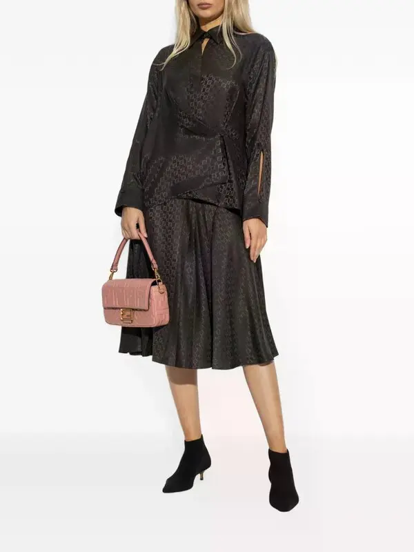 Fendi Monogram-pattern Wrap Shirt