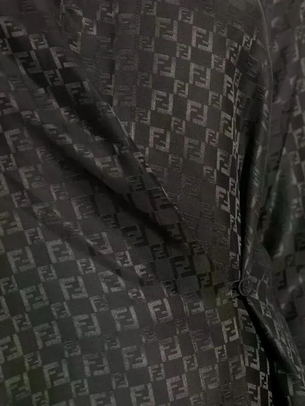 Fendi Monogram-pattern Wrap Shirt