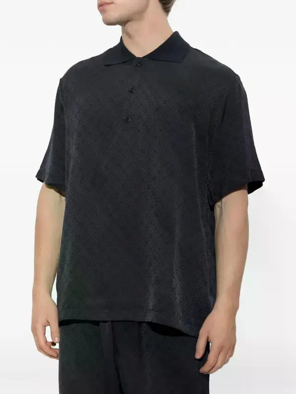 Casablanca Monogram-jacquard Polo Shirt
