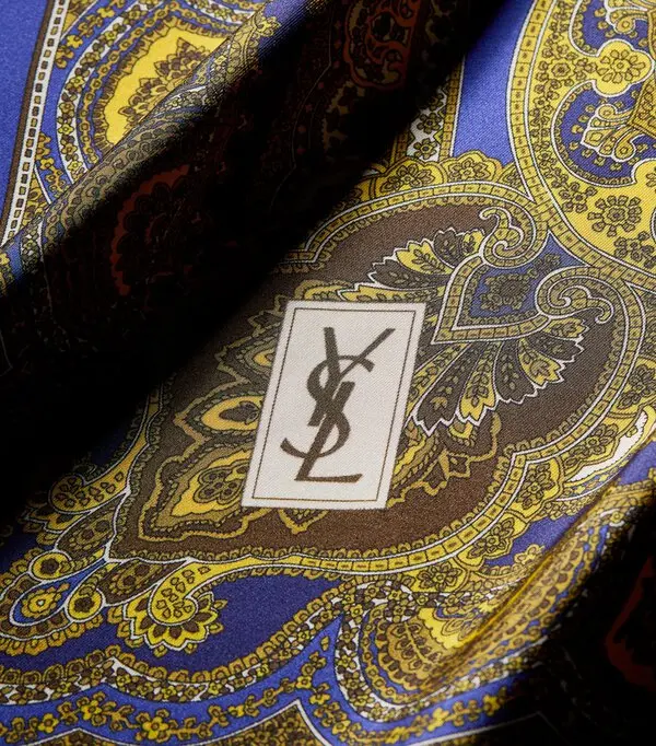 Saint Laurent Silk Paisley Scarf