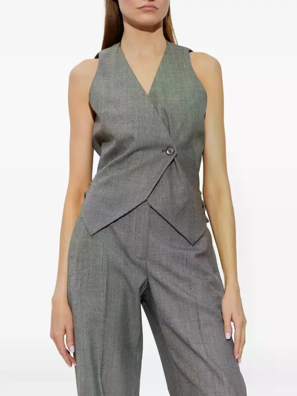 Alexander McQueen Lace-up Asymmetric Hem Vest