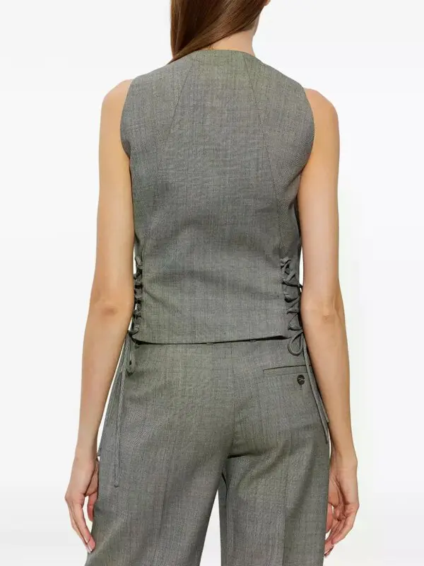 Alexander McQueen Lace-up Asymmetric Hem Vest