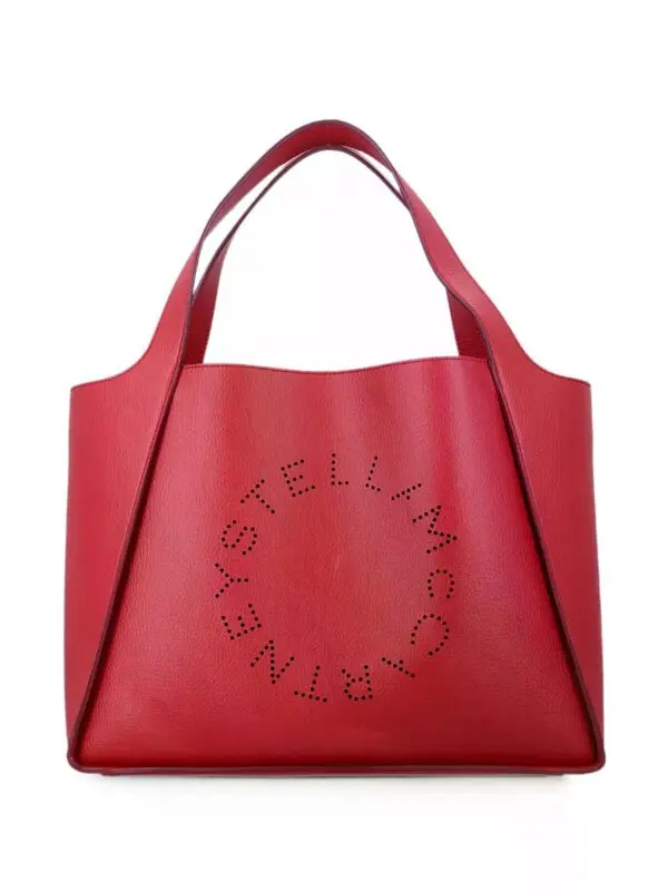 Stella McCartney Perforated-logo Tote Bag - Red