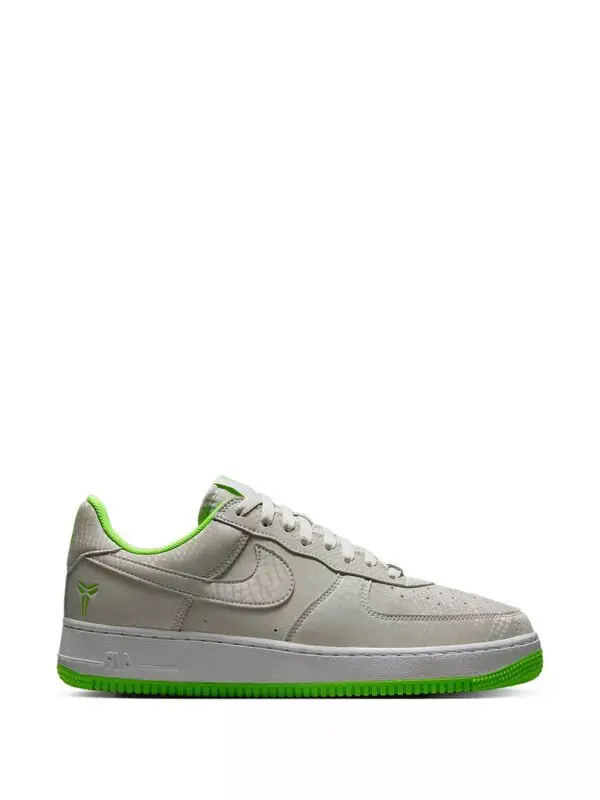 Nike Air Force 1 Low Snakeskin-effect Sneakers - Grey