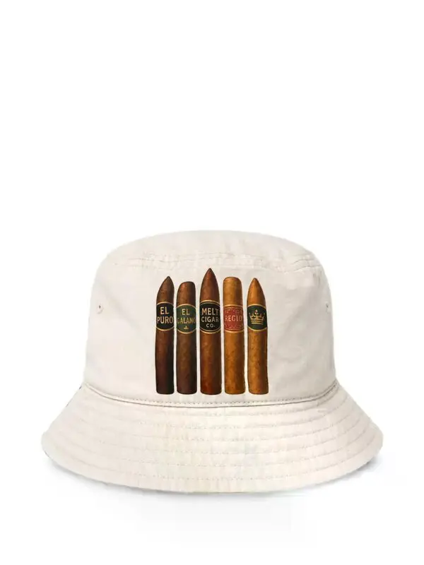 MELT Graphic-print Bucket Hat - White