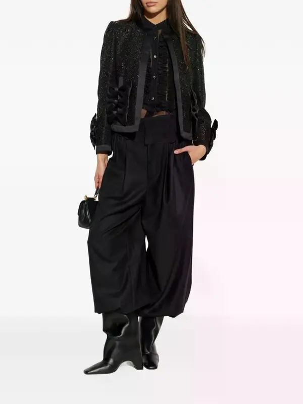 Noir Kei Ninomiya Elasticated-cuff Wool Trousers