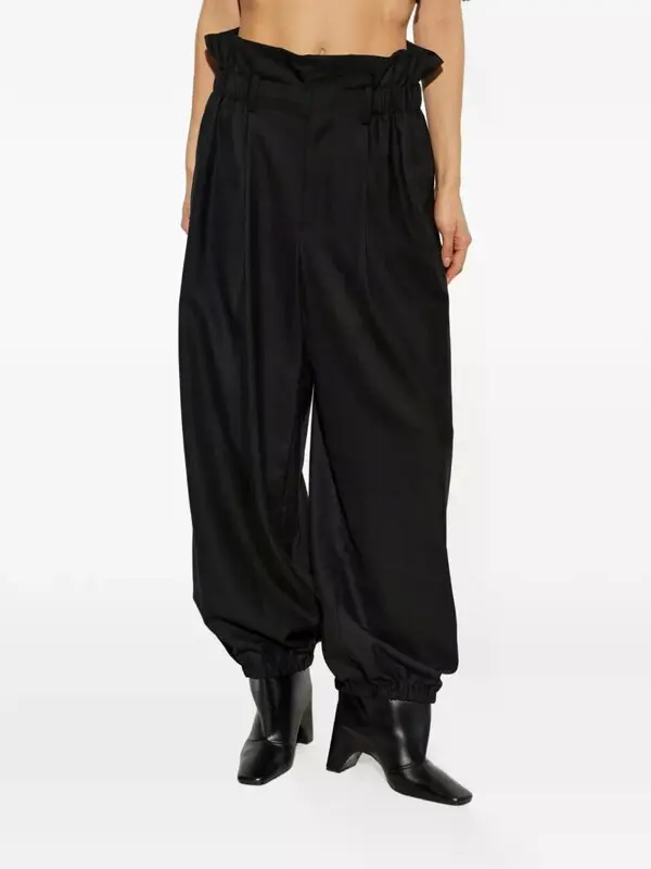 Noir Kei Ninomiya Elasticated-cuff Wool Trousers