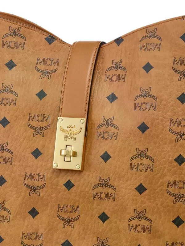 Mcm Large Tracy Visetos Tote Bag