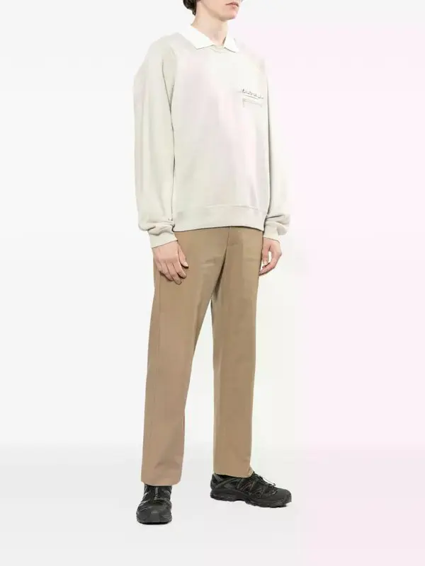 TOGA VIRILIS Zipped Polo-collar Sweatshirt