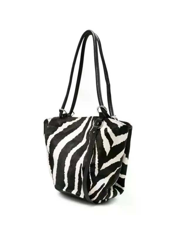 Patrizia Pepe Zebra-print Shoulder Bag - Black