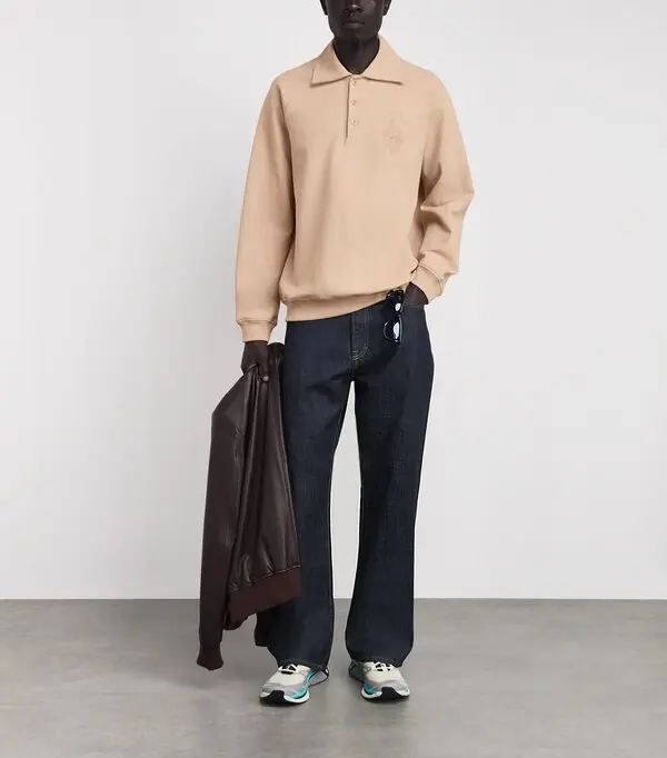 Casablanca Stretch-cotton Spread-collar Sweatshirt
