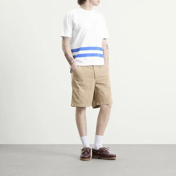 DRAKE'S Printed Stripe Pocket T-shirt