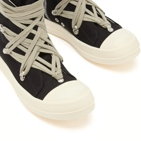 Rick Owens Megalace" Denim High-top Sneakers