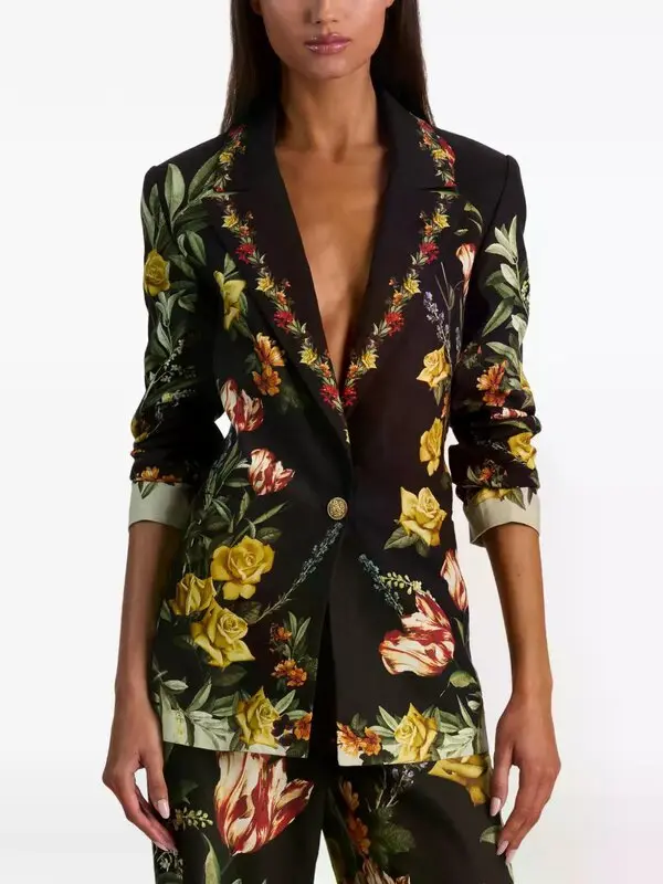 Alice + Olivia Denny Floral-print Blazer