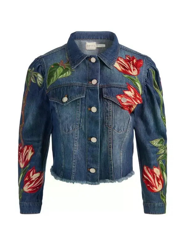 Alice + Olivia Elijah Denim Jacket - Blue