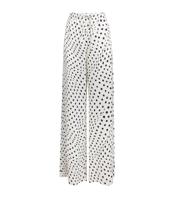 Stella McCartney Polka Dot Wide-leg Trousers - Ivory