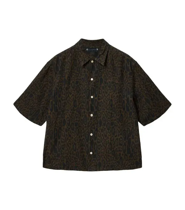 ALLSAINTS Organic Cotton-linen Leopardo Shirt