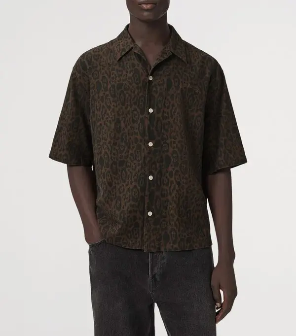 ALLSAINTS Organic Cotton-linen Leopardo Shirt