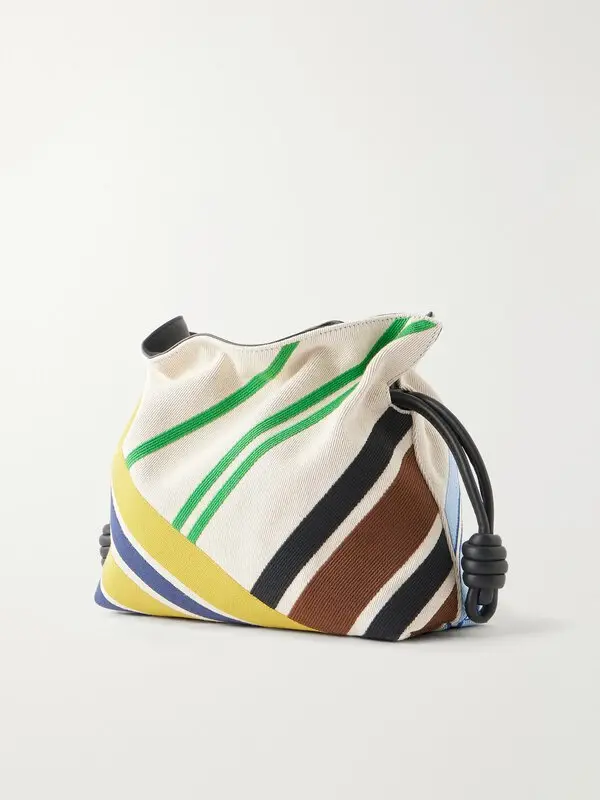 Loewe Flamenco Paneled Canvas Clutch