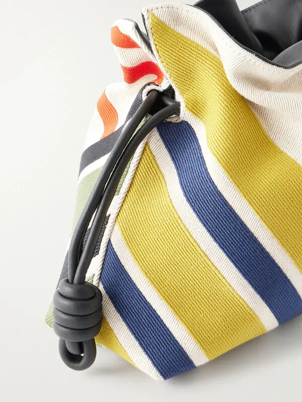 Loewe Flamenco Paneled Canvas Clutch