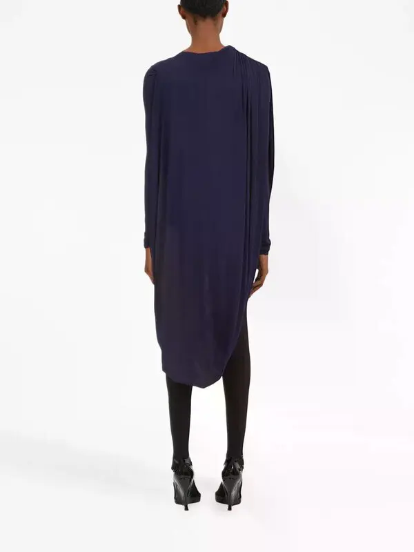FERRAGAMO Asymmetric Draped Long-sleeve Dress