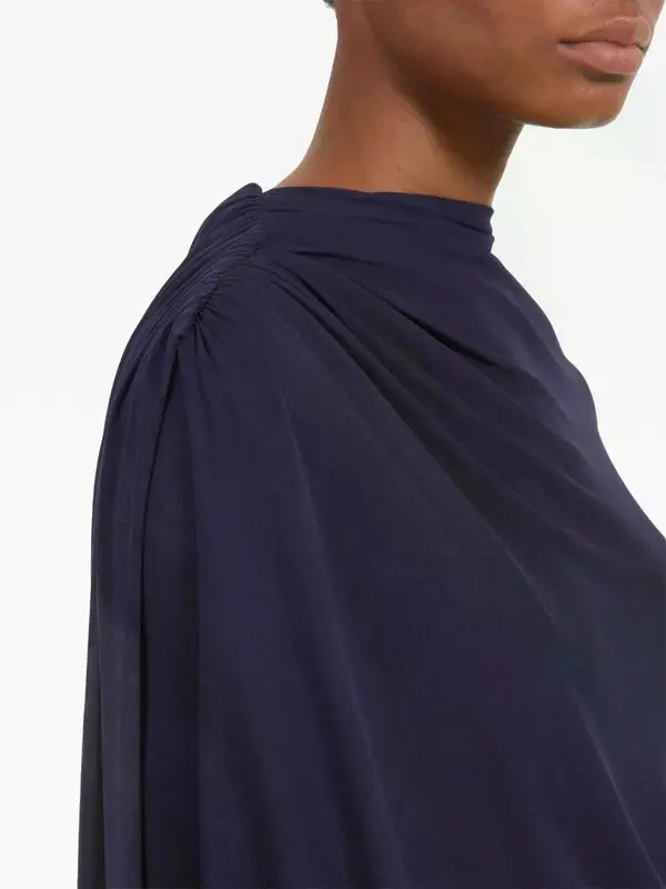 FERRAGAMO Asymmetric Draped Long-sleeve Dress