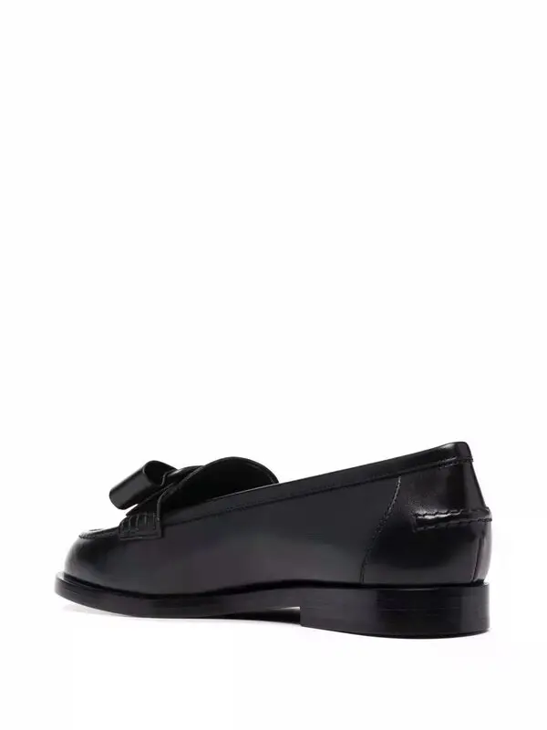 FERRAGAMO Vivaldo Leather Ballerina Shoes