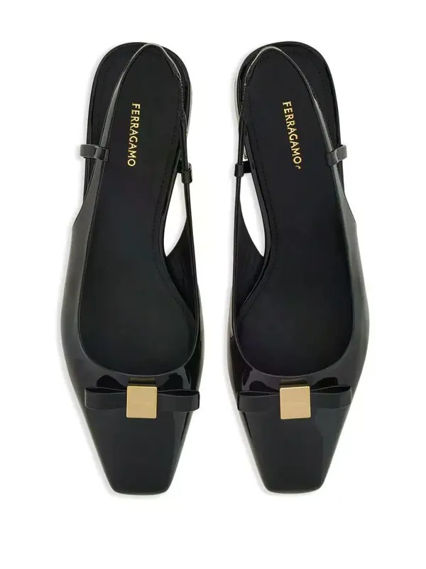 FERRAGAMO Bow-detail Leather Pumps