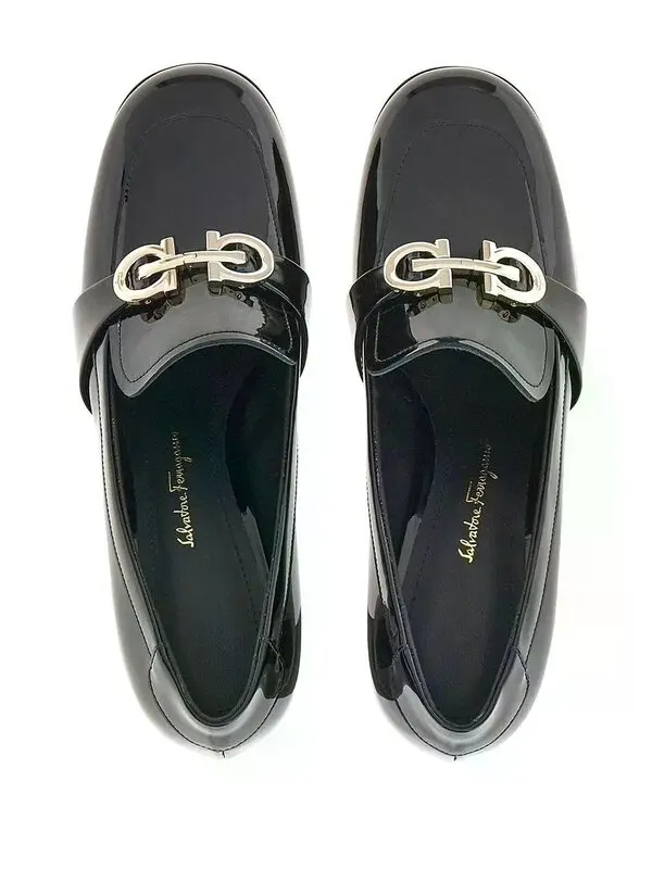 FERRAGAMO Olivia Patent-leather 60mm Loafers