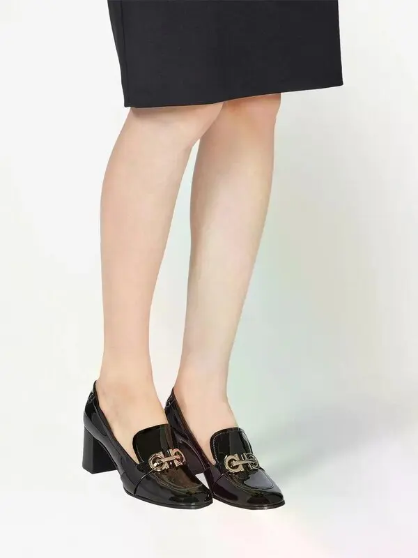 FERRAGAMO Olivia Patent-leather 60mm Loafers