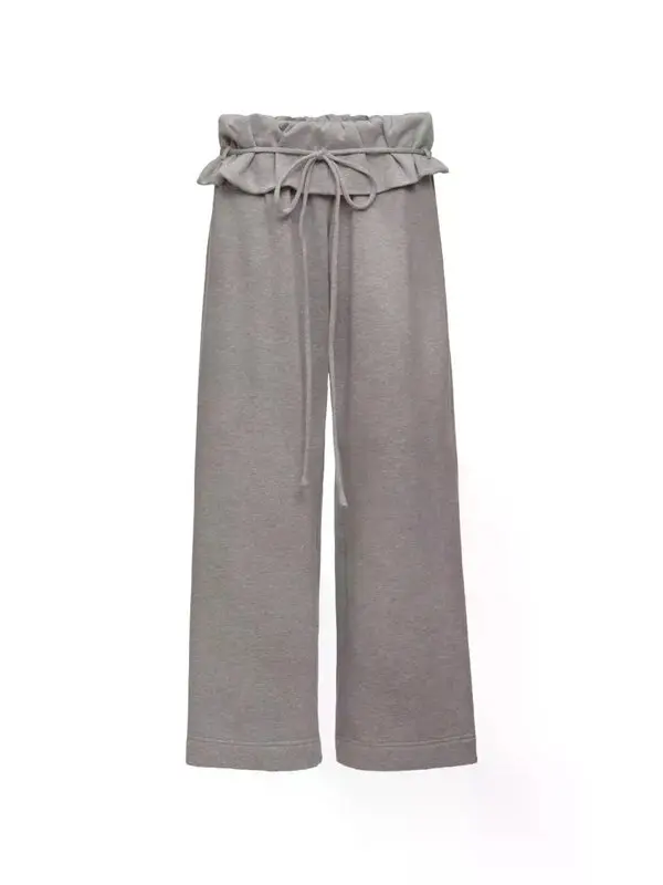 Magda Butrym Ruffled Drawstring-waist Track Pants - Grey