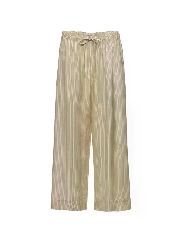 Magda Butrym Striped Cropped Trousers - Neutrals