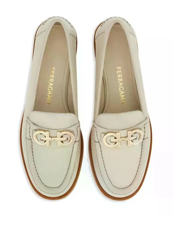 FERRAGAMO Gancini Leather Loafers