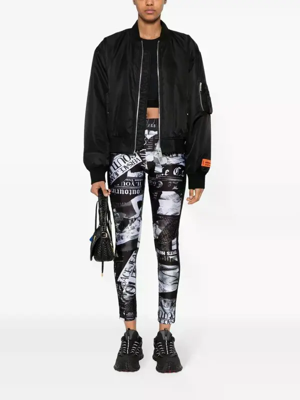 Versace Magazine-print Leggings