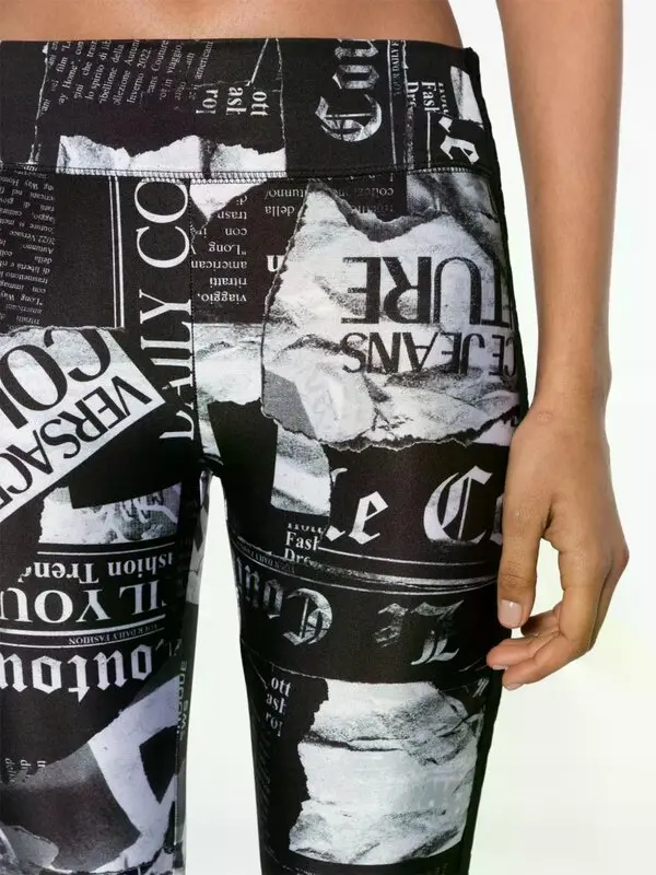 Versace Magazine-print Leggings