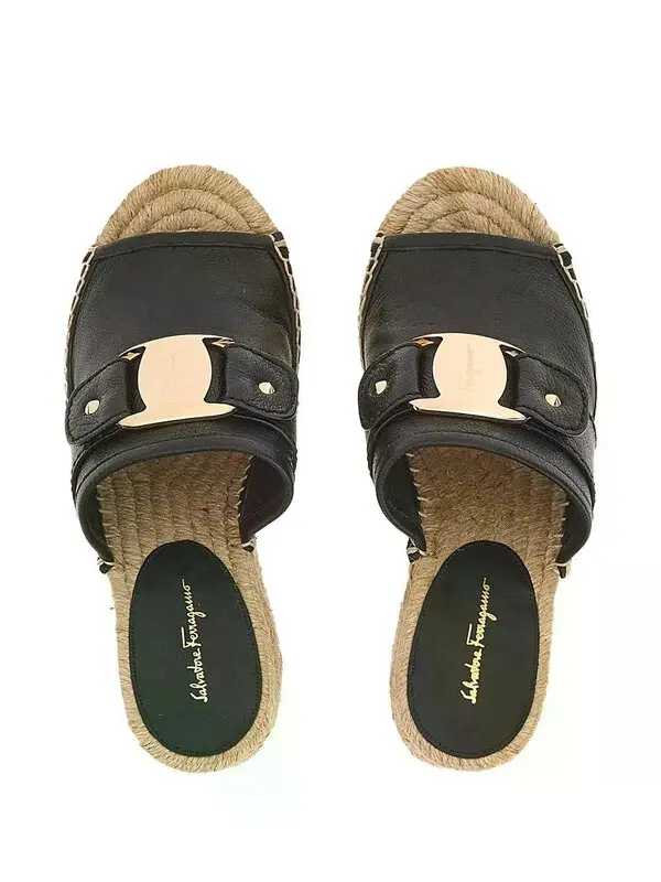 FERRAGAMO Logo-plaque Espadrille Wedges