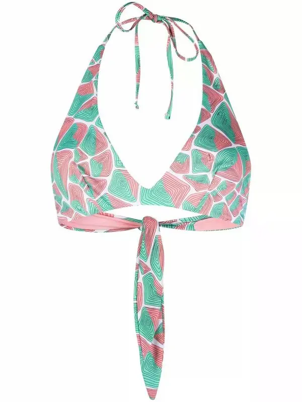 Emilio Pucci Tartuca-print Bikini Top