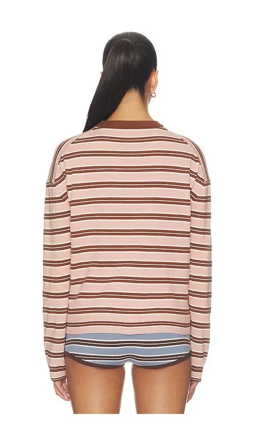LOVERS AND FRIENDS Amalia Striped Crew Neck Sweater