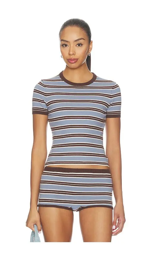 LOVERS AND FRIENDS Haize Stripe Short Sleeve Tee