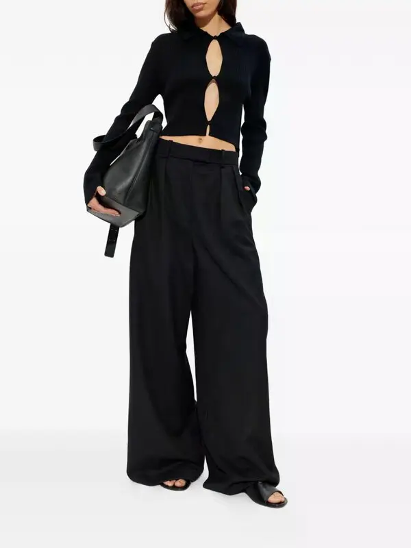 JIL SANDER Ribbed Cut-out Cardigan