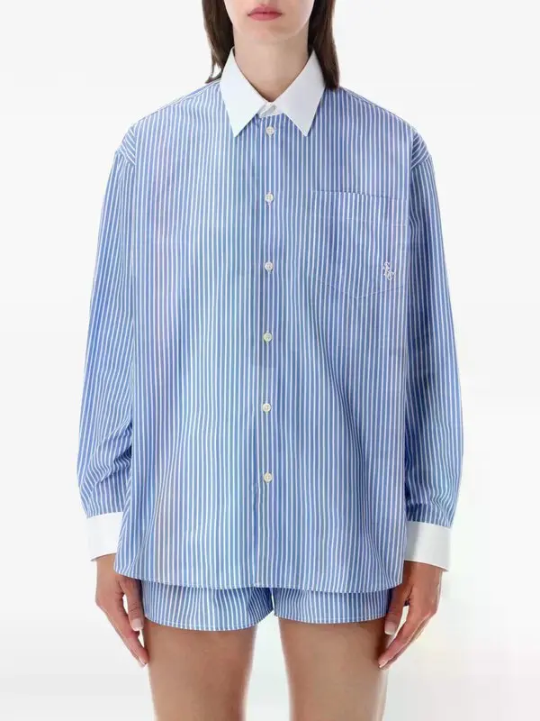 SPORTY & RICH Cotton Striped Shirt