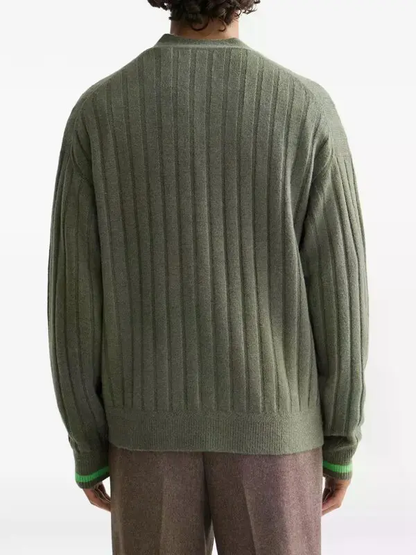 Scotch & Soda Ribbed-knit Patch-pocket Cardigan